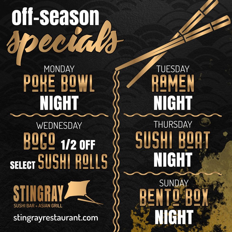 Stingray: Rehoboth Beach Sushi & Asian Grill | Sushi Bar and Asian ...